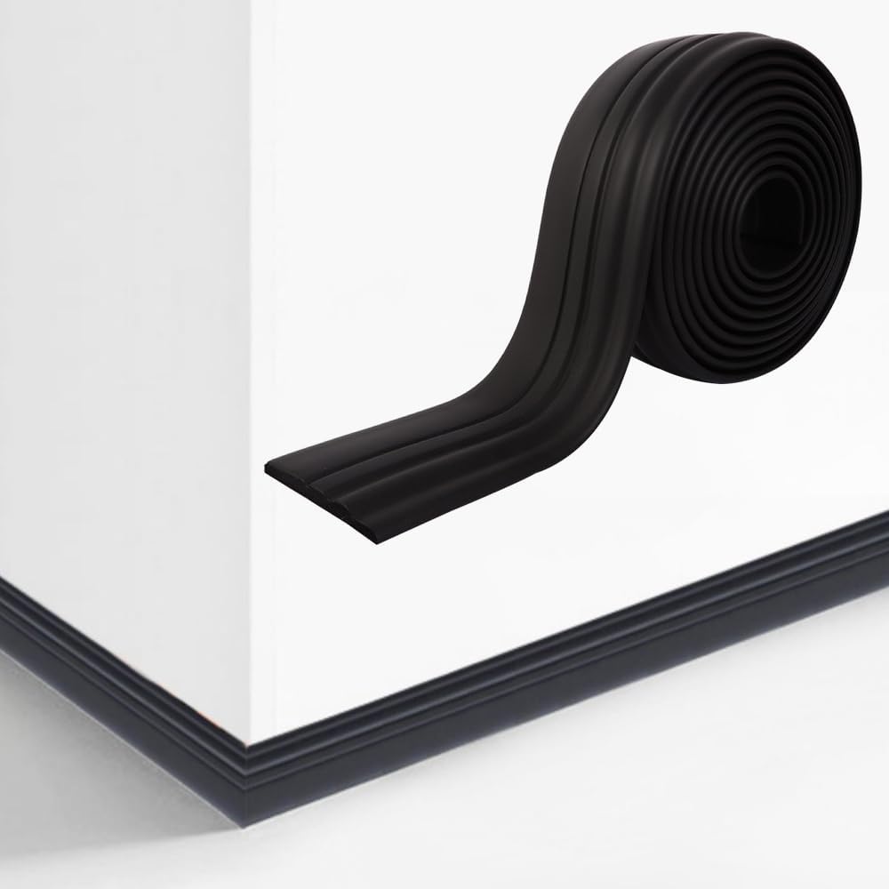 Paintable Baseboard Trim, Peel and Stick Moulding Trim for Wall, 4 Inch ...