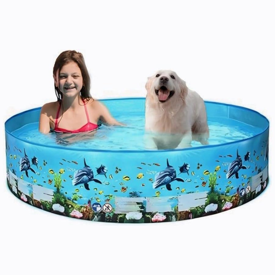 Snapklik.com : Nuwani 4FT Foldable Kiddie Pool - Hard Plastic Non ...