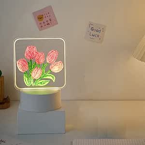 Amazon.com: Acrylic Message Board with Light,Glow LED Desktop Message ...