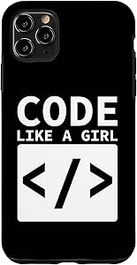 Amazon.com: iPhone 11 Pro Max Code Like A Girl Programming Coder Programmer Case : Cell Phones ...