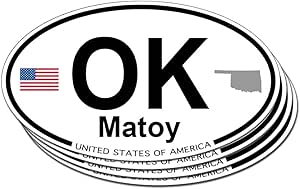 Amazon.com - US Decal, Inc. Matoy, Oklahoma Oval Sticker 4 Pack