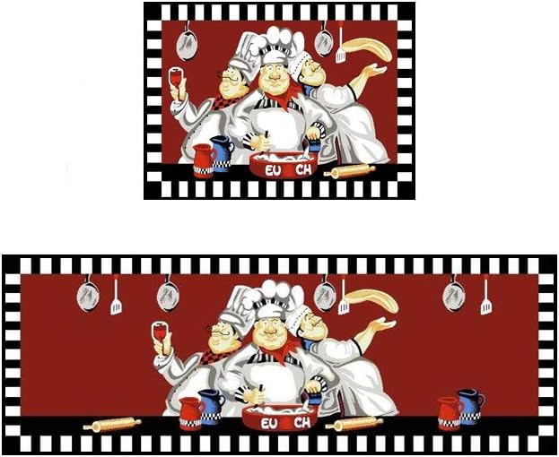 Amazon.com: Ideasonna Fat Chef Kitchen Rugs and Mats, Chef Mats for ...