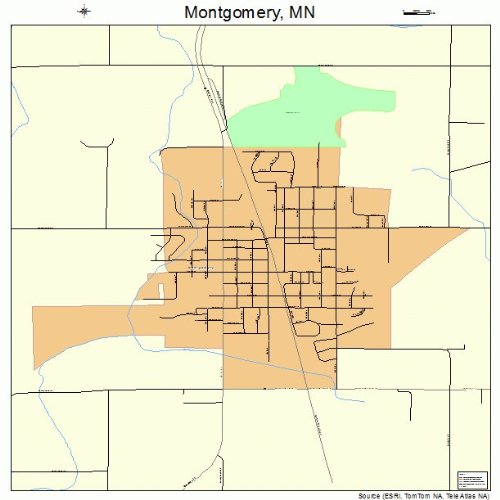Amazon.com: Large Street & Road Map of Montgomery, Minnesota MN ...