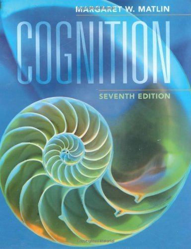 Cognition by Margaret W. Matlin (2008-10-13): Margaret W. Matlin ...