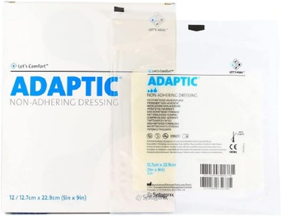 Amazon.com: Adaptic Non-Adhering Dressing - 3 in x 8 in (Pack of 5 ...