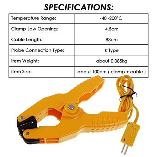 Snapklik.com : Temperature Clamp HVAC K-Type Thermocouple Thermometer ...