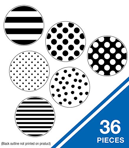 Snapklik.com : Black, White & Stylish Brights 36-Piece Black And White ...