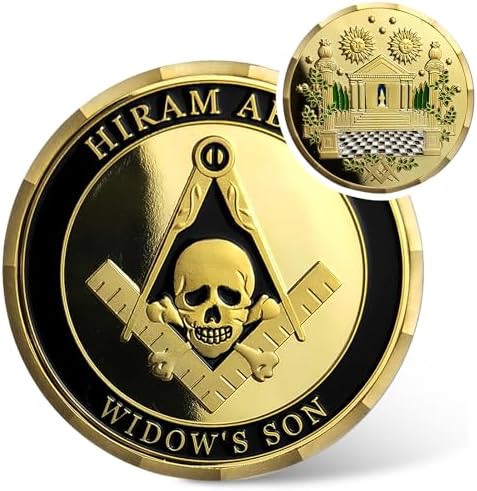 Amazon.com : IELCJJ Masonic Skull Challenge Coins Freemason ...