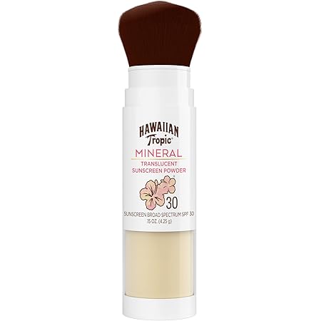 Amazon.com: Hawaiian Tropic Mineral Powder Sunscreen Brush, SPF 30 ...