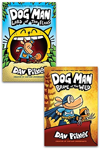 Dav Pilkey Dog Man Series 2 Books Collection Set (Lord of the Fleas ...