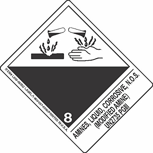 GC Labels-L303P3365, Amines, Liquid, Corrosive, N.O.S. (Modified Amine ...