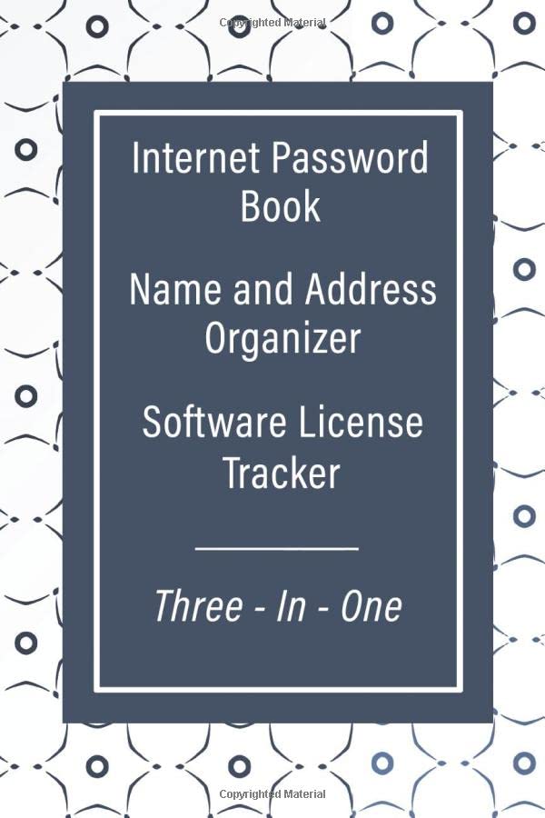 Internet Password Book - Name And Address Organizer - Software License ...