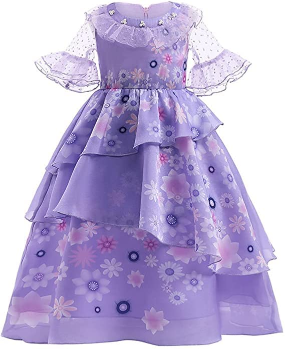 Buy Kids Mirabel Isabella Encanto Costume Isabela Dress Girls Luisa ...