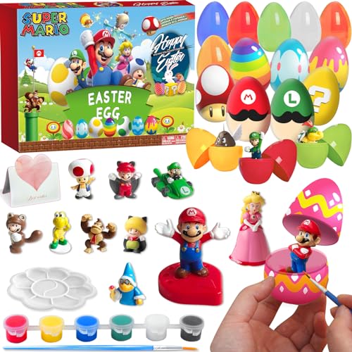 Filled Easter Eggs with Surprise Toys Inside, Mario Easter Basket ...