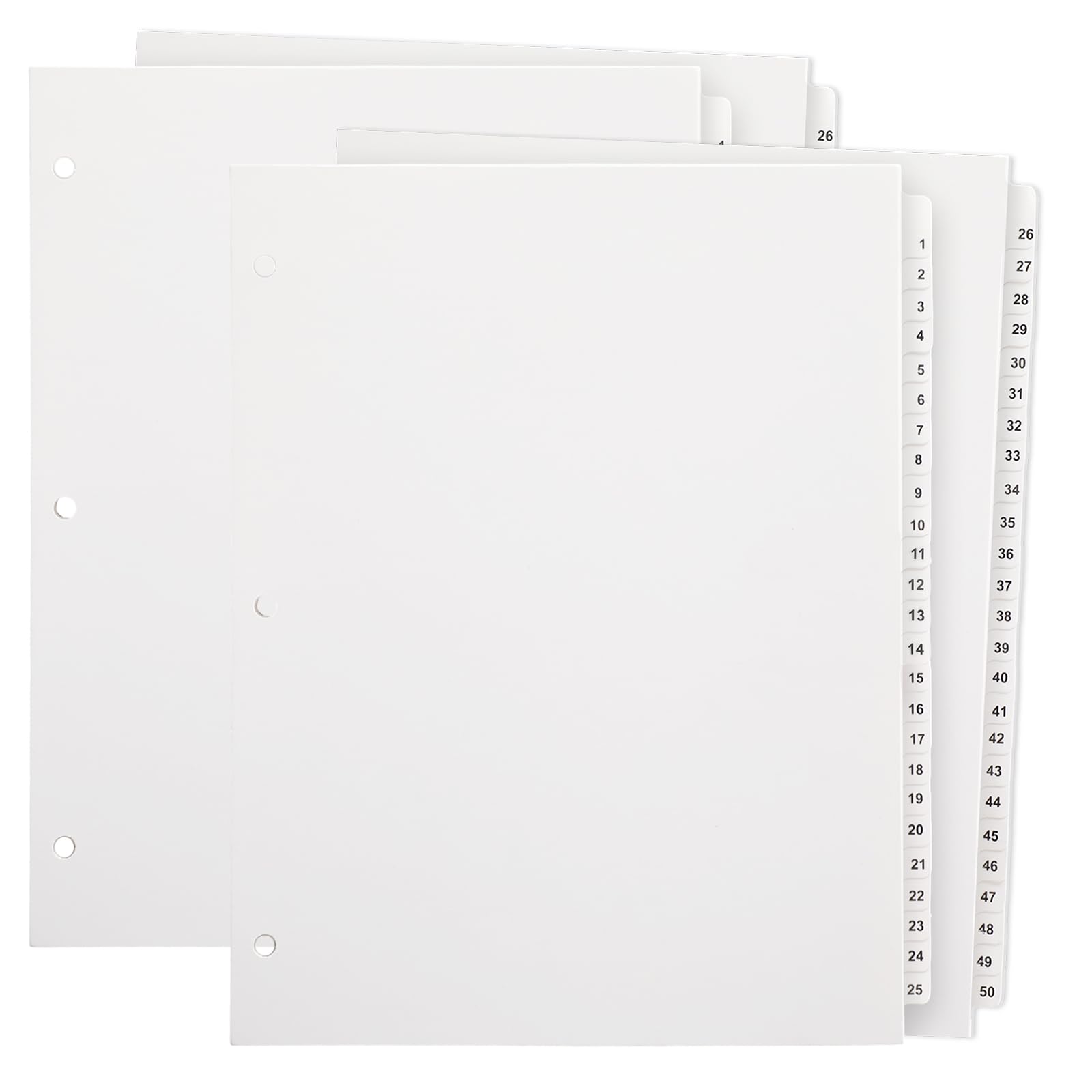Snapklik.com : Yeaqee 2 Pack Numbered Dividers For 3 Ring Binder 3 Hole ...