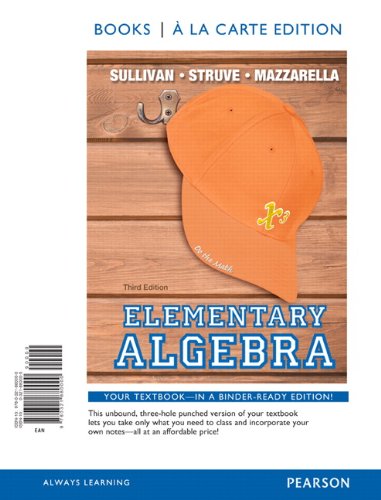 Elementary Algebra, Books a la Carte Edition (3rd Edition): Sullivan ...