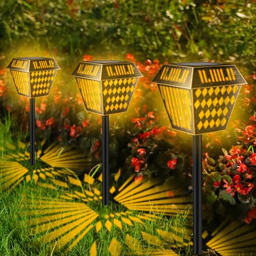 Solar Pathway Lights Outdoor,Metal Solar Lights Outdoor Waterproof ...