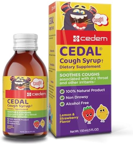 Amazon.com: CEDAL CEDEM Switzerland Cough Syrup 100% Natural Soothes ...