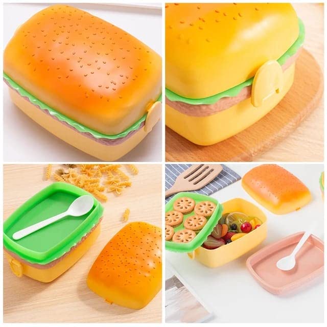 Buy TERA 13 Lunch Box for Girls (1 Pcs) Burger Shape Lunch Box for Kids ...