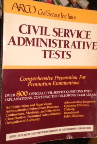 Buy Civil Service Administrative Tests Book Online at Low Prices in ...