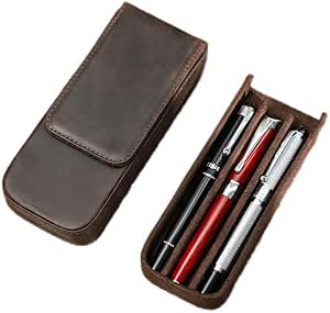 Amazon.com: 3/12 Leather Pen Case Pack Handmade Drawer Style Detachable ...