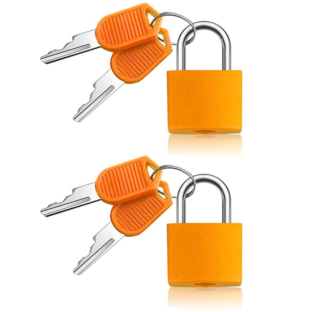 2 Pieces Luggage Locks Suitcase Padlocks Suitcase Locks with Keys Mini ...