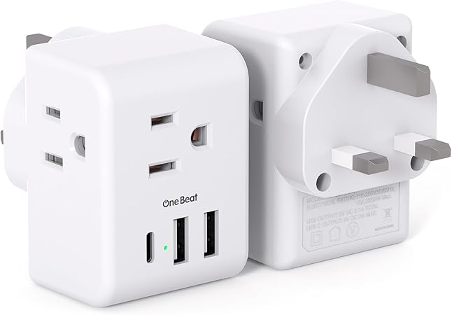 Amazon.com: 2 Pack US to UK Ireland Travel Plug Adapter, Type G Power ...