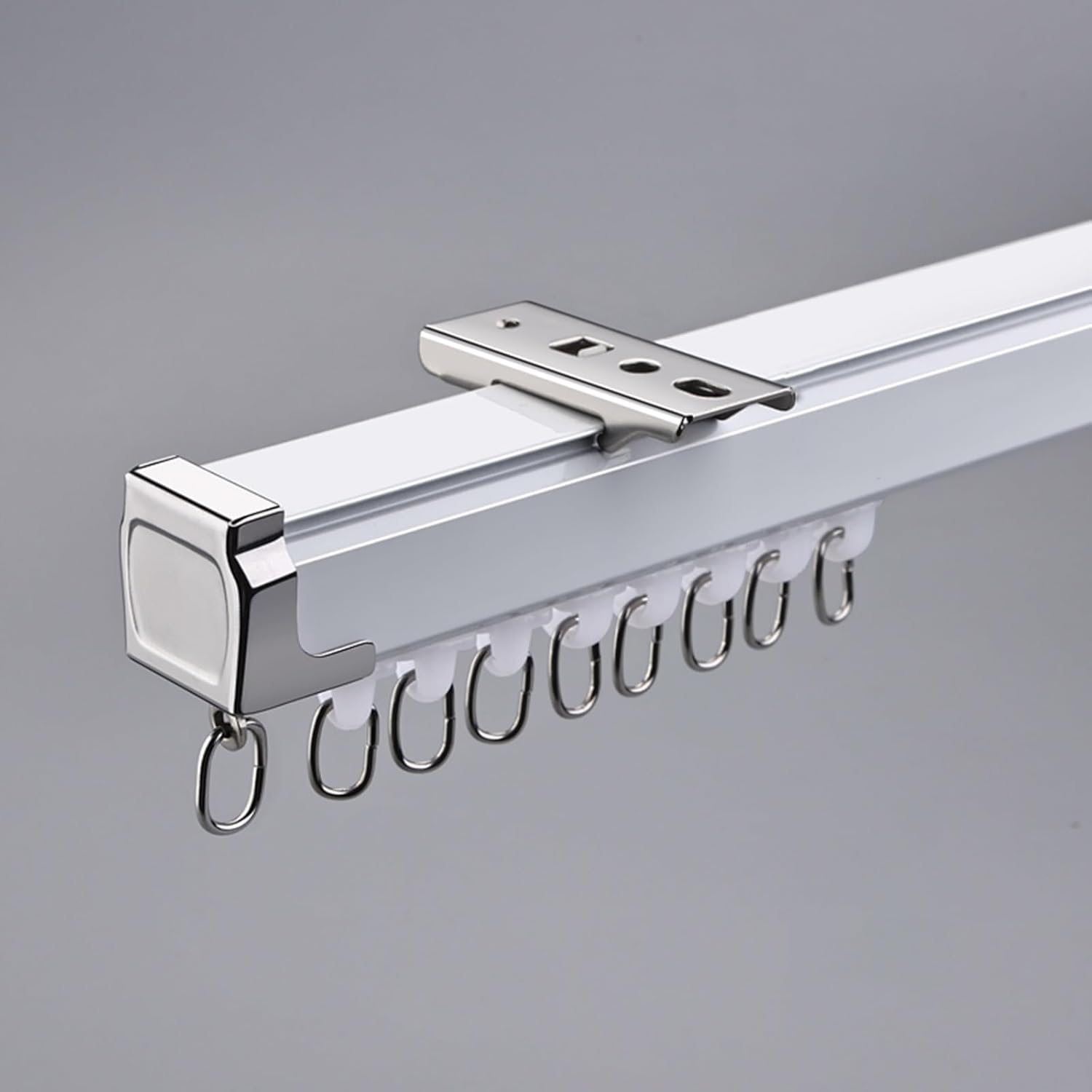 Rail de rideau à montage au plafond ou au mur, rail de rideau simple ...