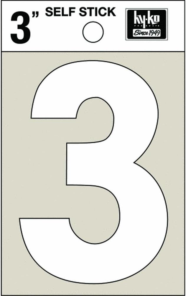 White Vinyl Die-Cut Self-Stick Numbers - House Numbers - Amazon.com
