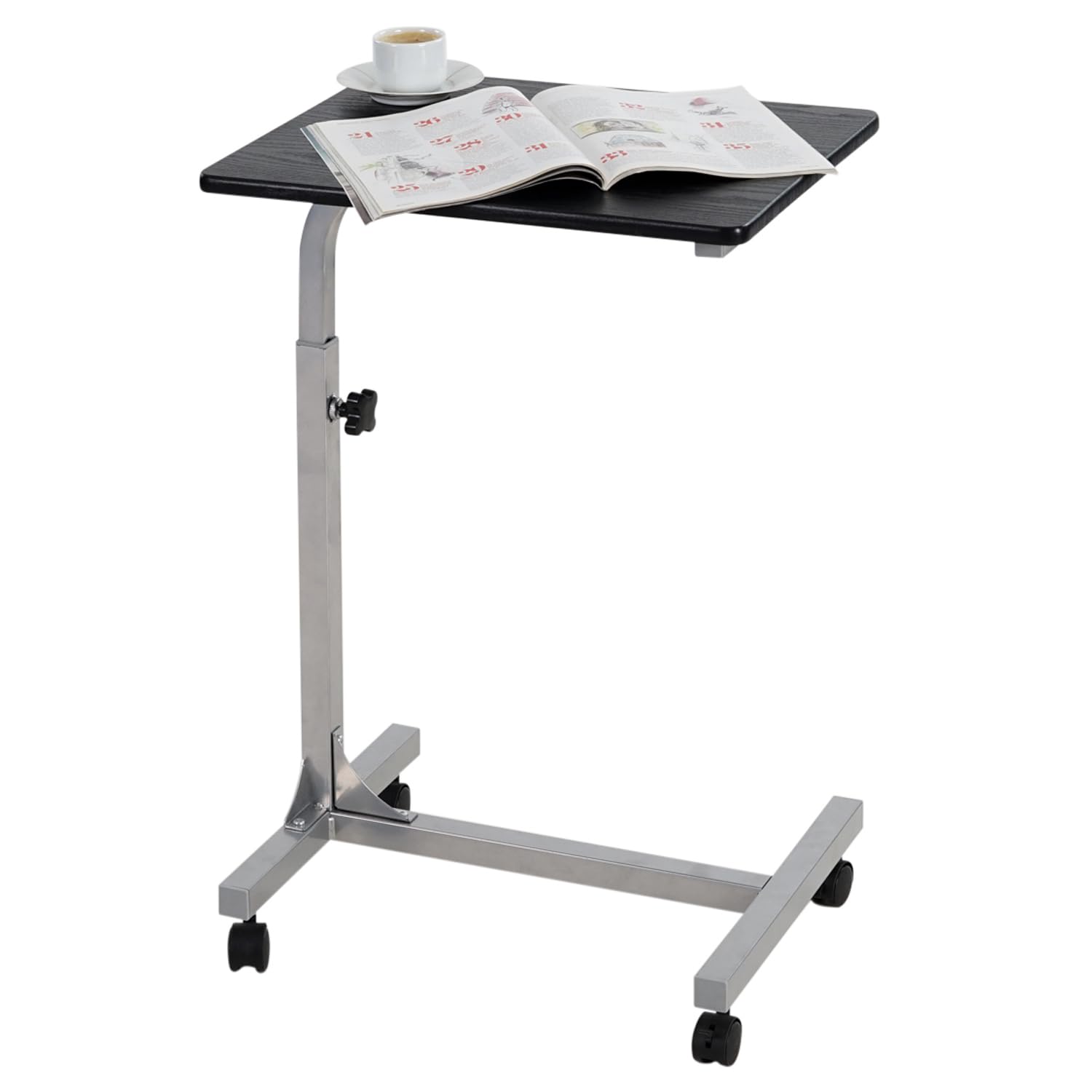 MEUBLE COSY Tavolino da Letto con 4 Ruote Comodino Altezza Regolabile ...