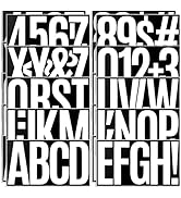 Amazon.com: 15 Sheet Small Letter Stickers - 1/2 Inch Black Vinyl Self ...