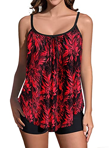 Snapklik.com : REKITA Flowy Tankini Bathing Suits For Women Swimsuits ...