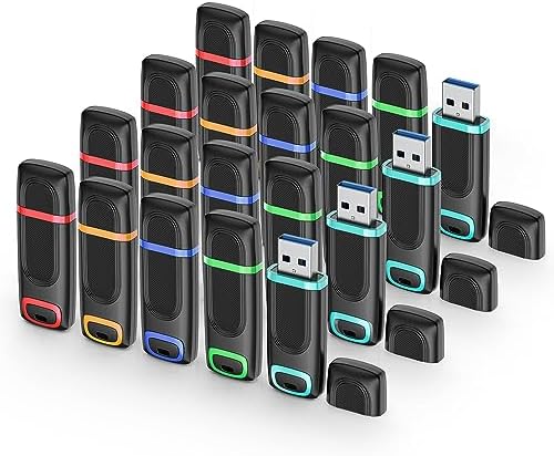 Vanauny 20Pack USB Sticks 16GB Memory Stick USB 2.0 Flash Drive Cap ...
