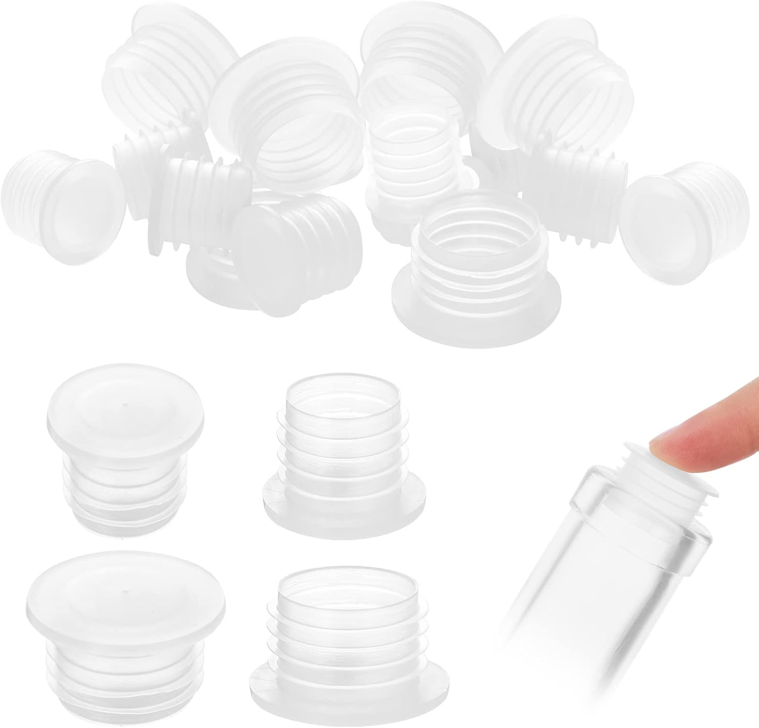 Amazon.com: Prasacco 20 Pieces Salt and Pepper Shaker Stoppers, Plastic ...