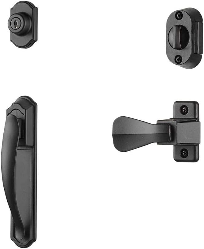 Ideal Security AJ Modern Door Lever Set with Keyed Deadbolt Lock for ...