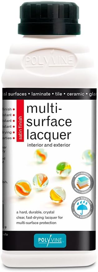 Polyvine Multi-Surface Lacquer Satin Finish 500ml : Amazon.com.au ...
