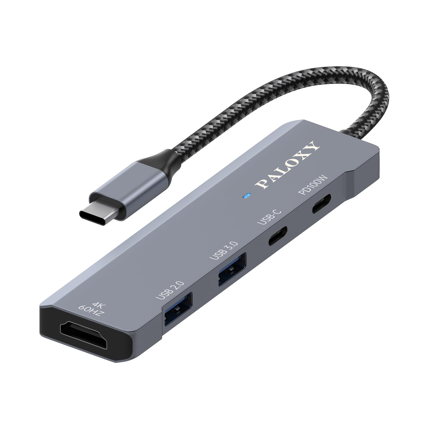 Amazon.com: USB C Hub 5 in 1 Multiport Adapter 4K60HZ HDMI, 100W Power ...