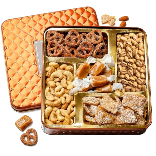 Amazon.com: Snack Assortment Gift Basket- Caramel andy and Nuts Gift ...