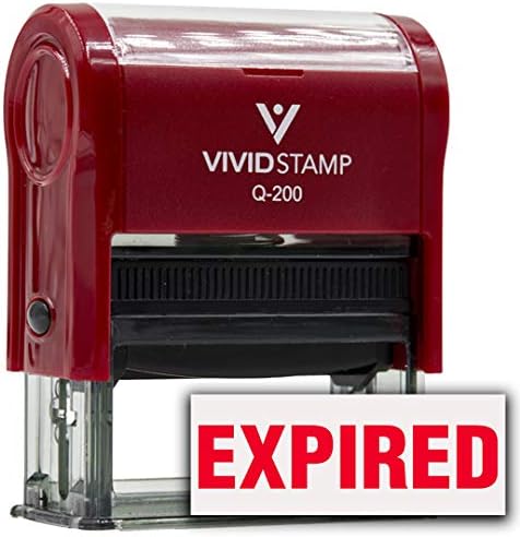 Amazon.com : Inspected by Date Self Inking Rubber Stamp (Red Ink ...