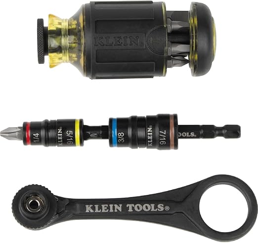 Klein Tools A-85515HD Flip Socket Mini Ratchet and Multi-Bit Driver 3 ...