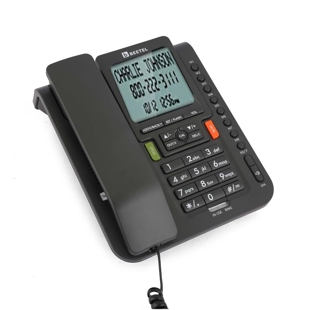 Beetel M71N Caller ID Landline,DTMF/FSK Compatible, 16 Digit LCD, Two ...