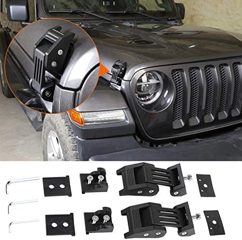 YOCTM Hood Catch Latches For 2018-2021 2022 Jeep Wrangler JL JLU ...