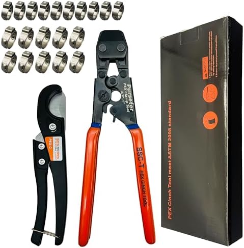 Purseter PEX Pipe Clamp Cinch Tool Crimping Tool Crimper for Stainless ...