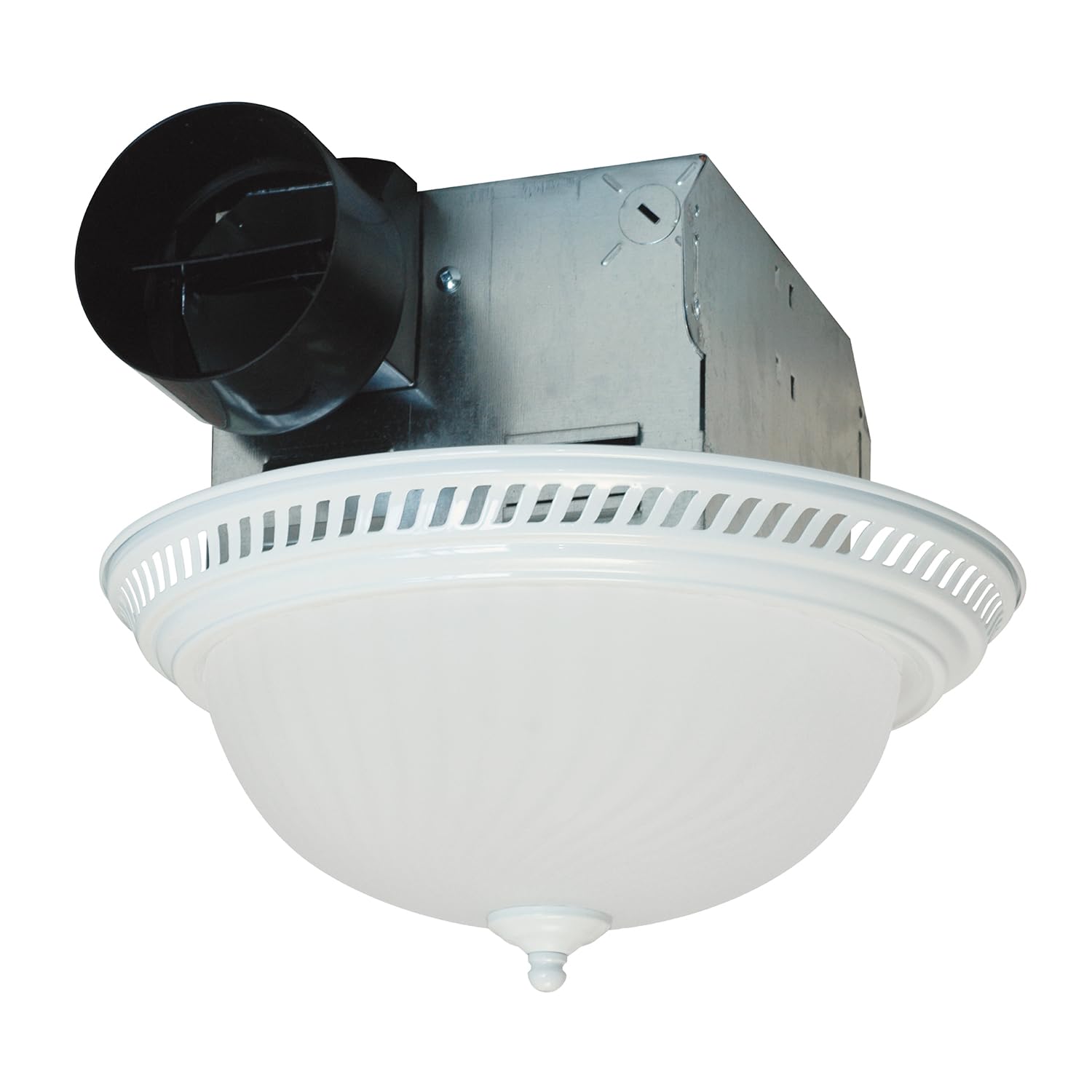 Air King DRLC703 Decorative Round Quiet Exhaust Bath Fan with Light, 70 ...