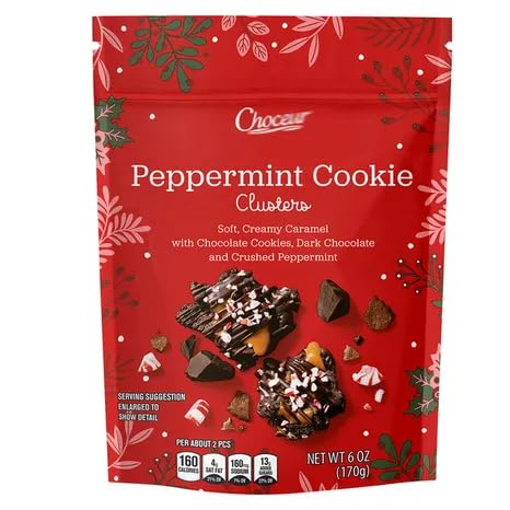 Amazon.com: Dark Chocolate Peppermint Cookie Clusters, 6oz Choceur Bag ...