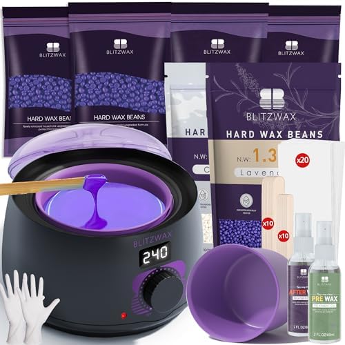 Amazon.com : BLITZWAX Digital Waxing Kit for Women and Men Hair Removal ...