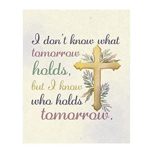 Amazon.com: I Know Who Holds Tomorrow - Christian Wall Art Decor, This ...