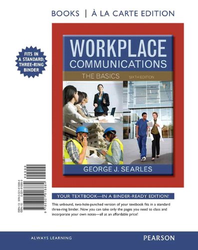 Amazon.com: Workplace Communications: The Basics, Book a la Carte ...