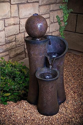 Amazon.com: Harmony Fountains Floating Sphere Waterslide Fountain W ...
