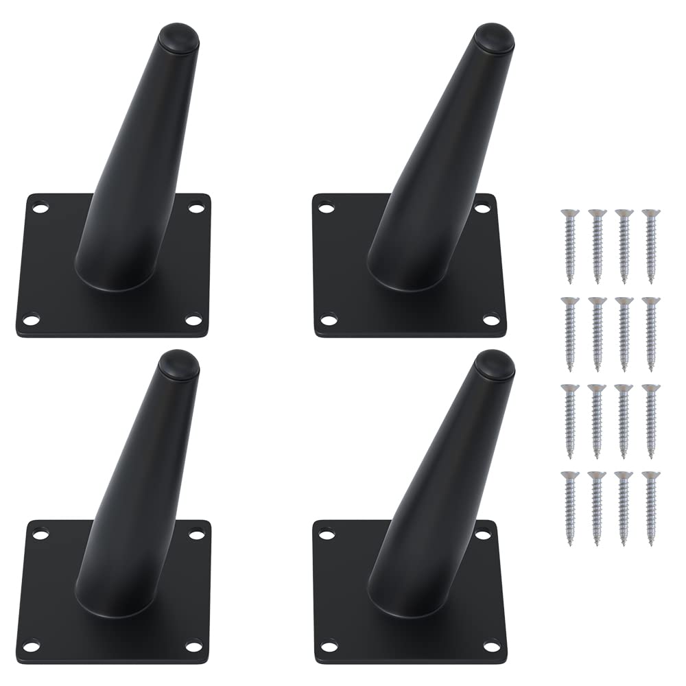 Amazon.com: FIVEPEARS 4 PCS 5 Inch Heavy Duty Matte Black Metal Slant ...